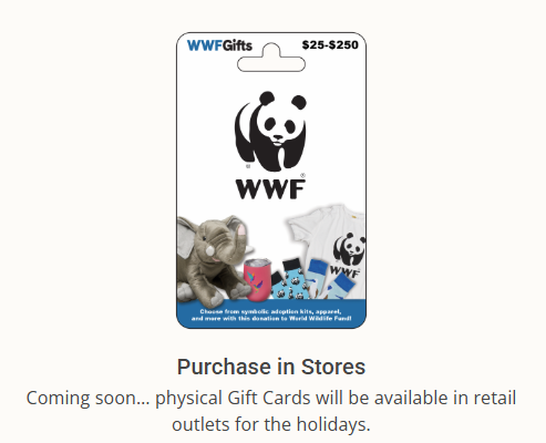 WWFGifts GIFT CARDS – World Wildlife Fund