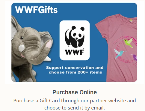 WWFGifts GIFT CARDS – World Wildlife Fund